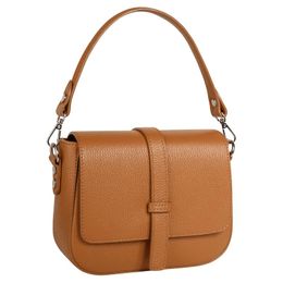 Samantha Look Damen Umh&auml;ngetasche echt Leder, Made in Italy braun