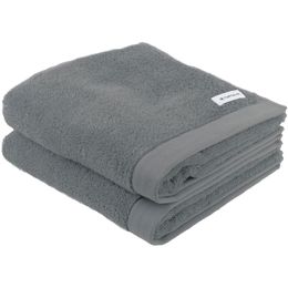 Tom Tailor HOME Handtuch &raquo;COLOR BATH&laquo; 100% Baumwolle, 50x100 cm, uni, gro&szlig;e Farbauswahl grau Frottier, Frottier