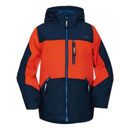 Peek U Regenjacke "Axel" in Orange/ Dunkelblau - 44% | Größe 128 | Kinder-outdoor-jacken
