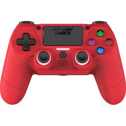 DRAGONSHOCK Controller »Mizar Wireless für PS4« rot kompatibel mit PS5 (nur bei PS4 -Spielen) und mit PS3 -Konsole