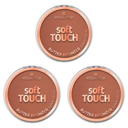 Essence Bronzer-Puder »soft TOUCH BUTTER BRONZER« 3-tlg., mittlere Deckkraft, bräunend, mattierend, alle Hauttypen golden buttercream Bronzer-Puder...