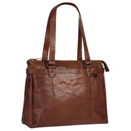 SPIKES & SPARROW Spikes & Sparrow Damen Shopper echt Leder braun