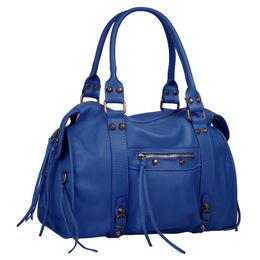 Forty Damen forty&deg; Shopper echt Leder, Made in Italy blau