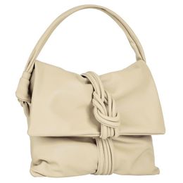 Samantha Look Damen Henkeltasche echt Leder, Made in Italy beige