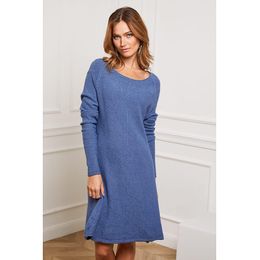 So Cachemire Strickkleid "Groland" in Blau - 73% | Größe M | Damen-kleider