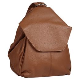 Bruno Banani Damen Cityrucksack echt Leder braun B/H/T: 20cm x 27cm x 12cm, onesize