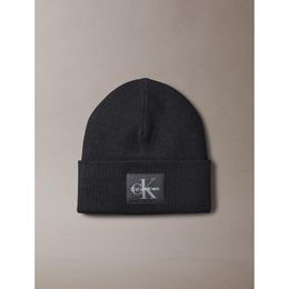 Calvin Klein Beanie »MONOLOGO PATCH BEANIE« Perfekt für den Alltag Black