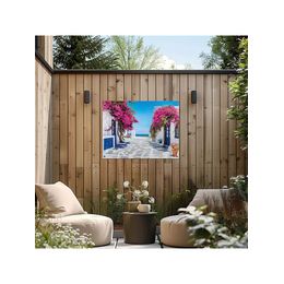 Orangewallz Outdoor-Kunstdruck "Greek Street" - 33% | Gr&ouml;&szlig;e 50x70 cm | Wanddekoration