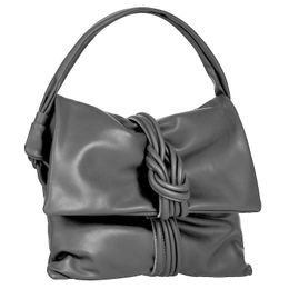 Samantha Look Damen Henkeltasche echt Leder, Made in Italy schwarz