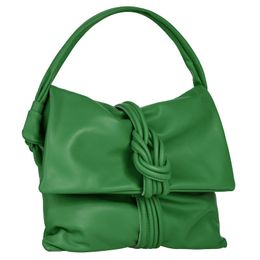 Samantha Look Damen Henkeltasche echt Leder, Made in Italy gr&uuml;n