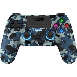 DRAGONSHOCK Controller »Mizar Wireless für PS4« blau camo kompatibel mit PS5 (nur bei PS4 -Spielen) und mit PS3 -Konsole