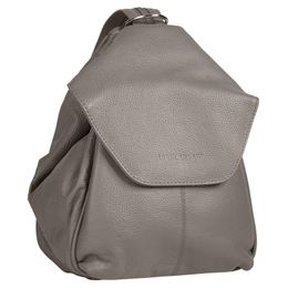 Bruno Banani Damen Cityrucksack echt Leder grau B/H/T: 20cm x 27cm x 12cm, onesize