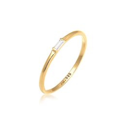 Elli Premium Verlobungsring »Stabelring Topas Rechteck Verlobung 585 Gelbgold« Gold 58 mm Zauberhafter Ring im Modischen Design für Frauen
