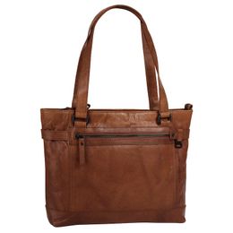 SPIKES & SPARROW Spikes & Sparrow Damen Shopper echt Leder braun