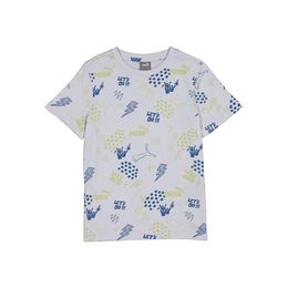 Puma Shirt "ESS+ FC AOP" in Creme/ Blau/ Gelb - 50% | Gr&ouml;&szlig;e 98 | Kinder-oberteile