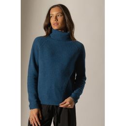 Perfect Cashmere Kaschmir-Rollkragenpullover "Maneses" in Blau - 59% | Größe M | Damen-pullover-cardigans