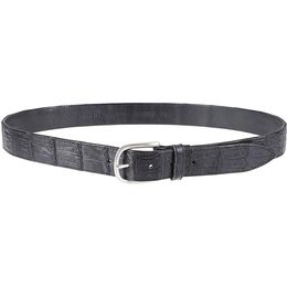 ORCIANI G&uuml;rtel - Classic Cocco Coda Color Belt Black - Gr. 95 - in Schwarz - f&uuml;r Damen