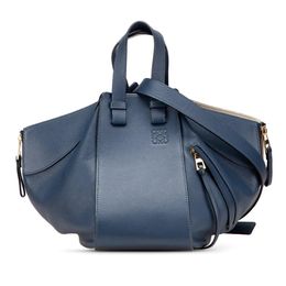 Loewe Hobo Bags - Small Leather Hammock Satchel - Gr. unisize - in Blau - f&uuml;r Damen