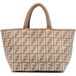 Fendi Shopper - Large Zucca Cashmere Shopper Tote - Gr. unisize - in Braun - f&uuml;r Damen