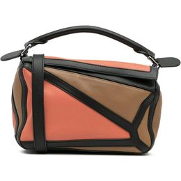 Loewe Hobo Bags - Small Calfskin Graphic Puzzle Satchel - Gr. unisize - in Braun - f&uuml;r Damen