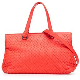 Bottega Veneta Hobo Bags - Nappa Intrecciato Satchel - Gr. unisize - in Rot - f&uuml;r Damen