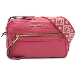 Miu Miu Hobo Bags - Goatskin Madras Camera Bag - Gr. unisize - in Gold - f&uuml;r Damen