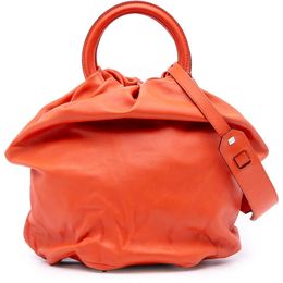 Loewe Hobo Bags - Small Gathered Lambskin Bounce Bag - Gr. unisize - in Orange - f&uuml;r Damen