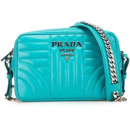 Prada Hobo Bags - Soft Calf Diagramme Camera Bag - Gr. unisize - in Blau - f&uuml;r Damen