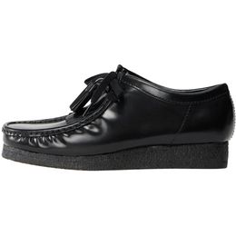 Clarks Low-Top Sneaker - Sneakers Wallabee Black Leather - Gr. 40 (EU) - in Bunt - f&uuml;r Damen