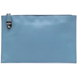 Prada Clutches - Saffiano Lux Zip Clutch - Gr. unisize - in Blau - f&uuml;r Damen