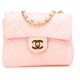 Chanel Hobo Bags - Mini Square Classic Lambskin Single Flap - Gr. unisize - in Gold - f&uuml;r Damen