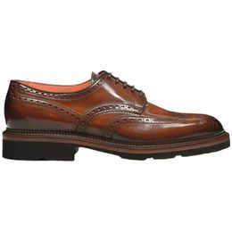 Santoni Flat Shoes Brown - Gr. US_8 - in Braun