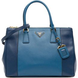 Prada Hobo Bags - Medium Bicolor Saffiano Lux Galleria Double Zip Sa - Gr. unisize - in Blau - f&uuml;r Damen