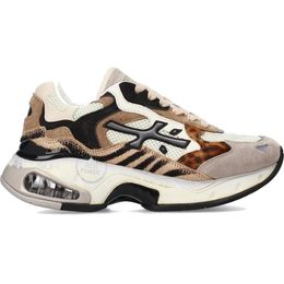 Premiata Low-Top Sneaker - Sharkyd 425 Animalier Leo Taupe - f&uuml;r Damen