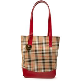 Burberry Shopper - Haymarket Check Canvas Tote - Gr. unisize - in Braun - für Damen