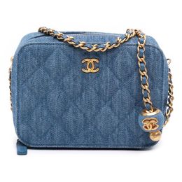 Chanel Hobo Bags - Quilted Denim Pearl Crush Camera Bag - Gr. unisize - in Blau - f&uuml;r Damen