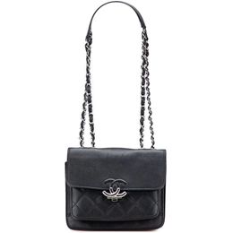 Chanel Hobo Bags - Small Quilted Goatskin CC Box Flap - Gr. unisize - in Schwarz - f&uuml;r Damen