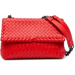 Bottega Veneta Hobo Bags - Small Nappa Intrecciato Olimpia Shoulder Bag - Gr. unisize - in Rot - f&uuml;r Damen