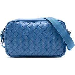 Bottega Veneta Hobo Bags - Small Nappa Intrecciato Camera Bag - Gr. unisize - in Blau - f&uuml;r Damen