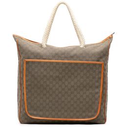 Gucci Shopper - GG Canvas Rope Tote - Gr. unisize - in Braun - f&uuml;r Damen