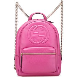 Gucci Rucks&auml;cke - Leather Soho Backpack - Gr. unisize - in Gold - f&uuml;r Damen