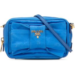 Prada Hobo Bags - Tessuto Fiocco Bow Crossbody - Gr. unisize - in Blau - f&uuml;r Damen