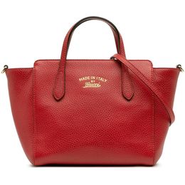 Gucci Hobo Bags - Mini Leather Swing Satchel - Gr. unisize - in Rot - f&uuml;r Damen