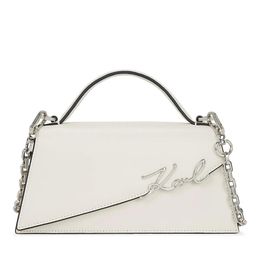 K by KARL LAGERFELD Karl Lagerfeld Crossbody Bags - K/SIGNATURE SCHMALE UMH&Auml;NGETASCHE - Gr. unisize - in Wei&szlig; - f&uuml;r Damen