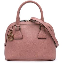 Gucci Hobo Bags - Mini Leather GG Charm Dome Satchel - Gr. unisize - in Gold - f&uuml;r Damen
