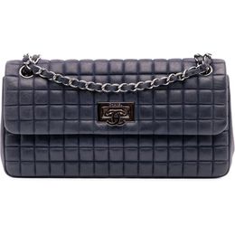 Chanel Hobo Bags - Chocolate Bar Iridescent Calfskin Bubble Flap - Gr. unisize - in Blau - f&uuml;r Damen