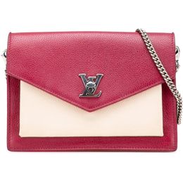 Louis Vuitton Hobo Bags - Bicolor Leather MyLockMe Chain Pochette - Gr. unisize - in Rot - f&uuml;r Damen