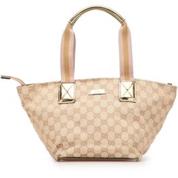 Gucci Crossbody Bags - GG Canvas Web Handbag - Gr. unisize - in Braun - f&uuml;r Damen