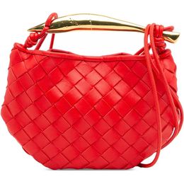 Bottega Veneta Hobo Bags - Baby Lambskin Intrecciato Sardine - Gr. unisize - in Rot - f&uuml;r Damen