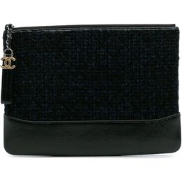 Chanel Clutches - Medium Tweed and Calfskin Gabrielle O Case Clutch - Gr. unisize - in Blau - f&uuml;r Damen